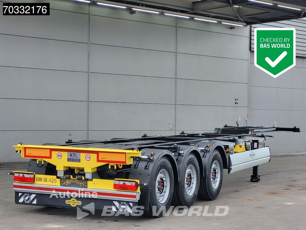 Nova Orthaus TR 3 axles Mutli'45 Lift Axle Extendable SAF poluprikolica za prevoz kontejnera