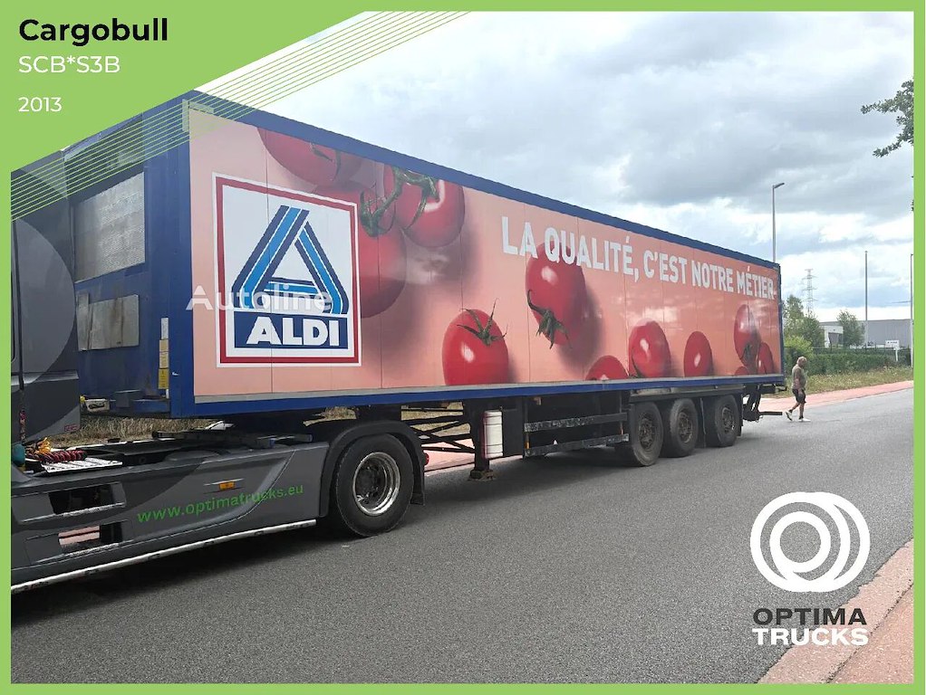 Schmitz Cargobull SCB*S3B / DHOLLANDIA 3000kg / LIFTAS / STUURAS furgon poluprikolica
