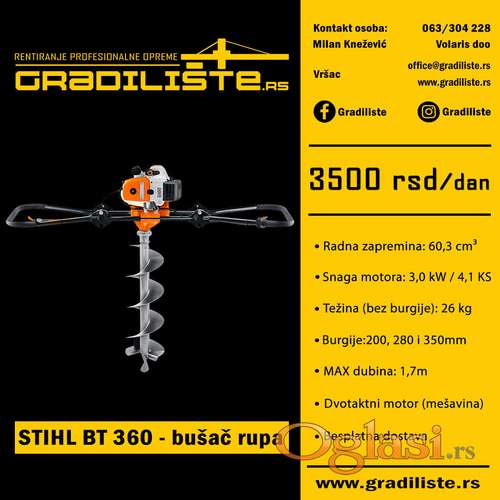 STIHL BT 360 - busac rupa - izdavanje