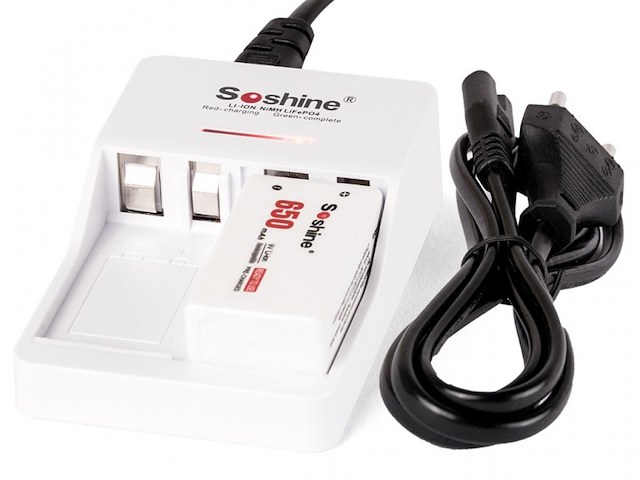 Punjač 9V Lithium Li-ion Baterija sa 2 Ležišta SOSHINE