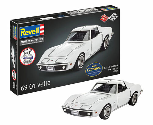 NEW! Revell 77684 Chevrolet Corvette C3 (1969) Starter Kit (Revell Classics)