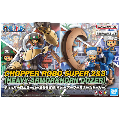 NEW! Bandai 69905 Chopper Robo Super No.2 & No.3 (Heavy Armor & Horn Dozer)