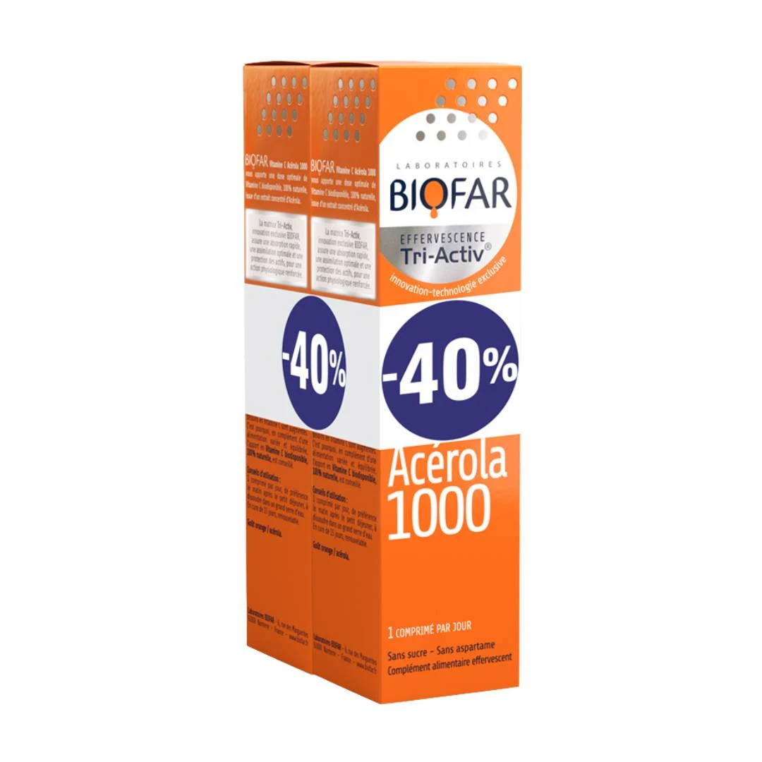 BIOFAR TriActiv Vitamin C ACEROLA 1000 2x15 Šumećih Tableta PROMO