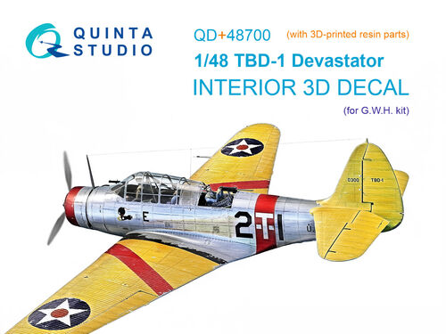 NEW! Quinta Studio QD+48700 Douglas TBD-1 Devastator - 3D-Printed & Coloured Interior with 3D-Printed Resin Parts (for GWH Kits)