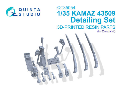 NEW! Quinta Studio QT35054 KAMAZ 43509 - 3D-Printed Detailing Set (for Zvezda Kits)