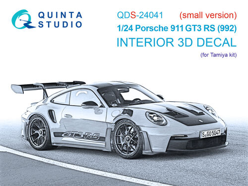NEW! Quinta Studio QDS24041 Porsche 911 GT3 RS (992) - 3D-Printed & Coloured Interior (for Tamiya Kits / SMALL Version)