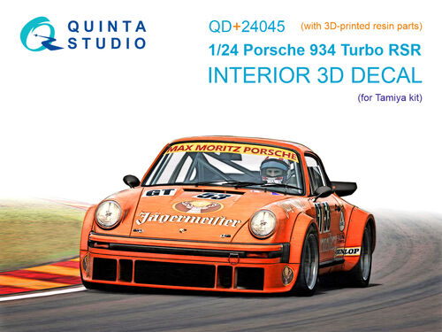 NEW! Quinta Studio QD+24045 Porsche 934 Turbo RSR - 3D-Printed & Coloured Interior with 3D-Printed Resin Parts (for Tamiya Kits)