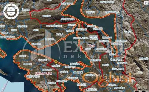Plac 300m2, Krašići, poluostrvo Luštica, Hercegnovski zaliv