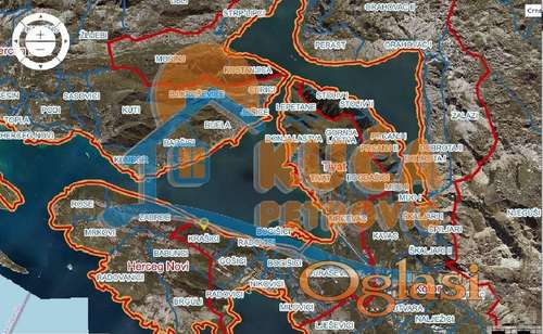 Plac 300m2, Krašići, poluostrvo Luštica, Hercegnovski zaliv