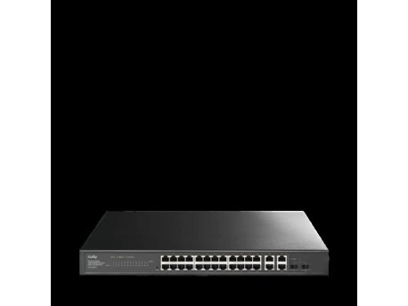 CUDY Svič 10/100/1000 26-port GS1028ES2 Light Managed PoE+ sa 2x combo porta