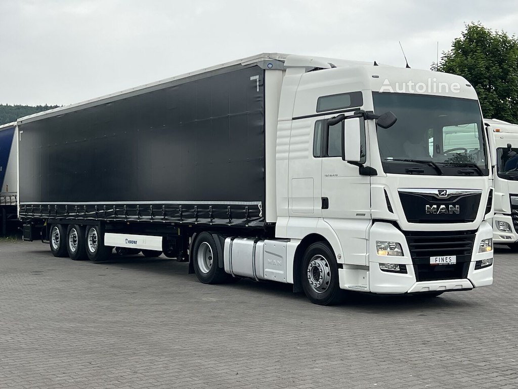 MAN TGX 18.470 XXL / EURO 6D / STANDARD / + NACZEPA KRONE / ZESTAW tegljač + poluprikolica sa kliznom ceradom