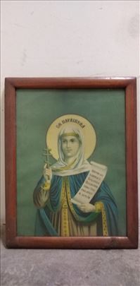 Ikona Sv. Petke Paraskeve stampana,47x37cm. uraml