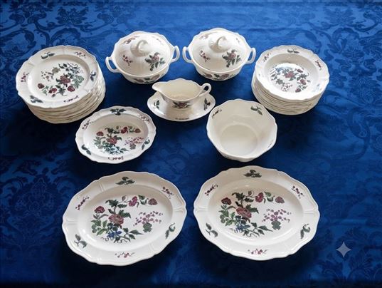 ENGLESKI PORCELAN, komplet za 12 osoba, RETKO!