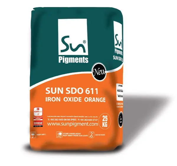 SUN PIGMENTS Oksidna boja za beton/gips - Narandzasta 25KG