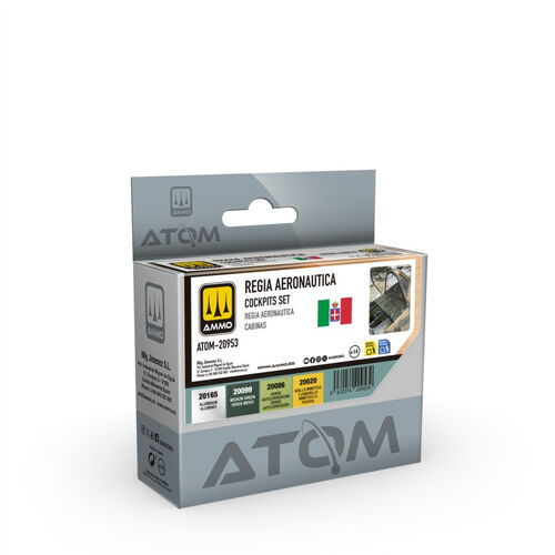 NEW! AMMO of Mig Jimenez ATOM-20953 Regia Aeronautica Cockpits Set