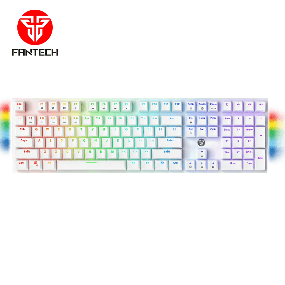 FANTECH Gaming mehanička tastatura MK855 RGB Maxfit108 (plavi switch) bela