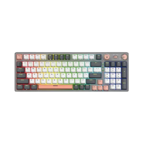 FANTECH Mehanička tastatura Gaming MK914 RGB Atom PRO96 Wireless Saturn (Plavi switch)
