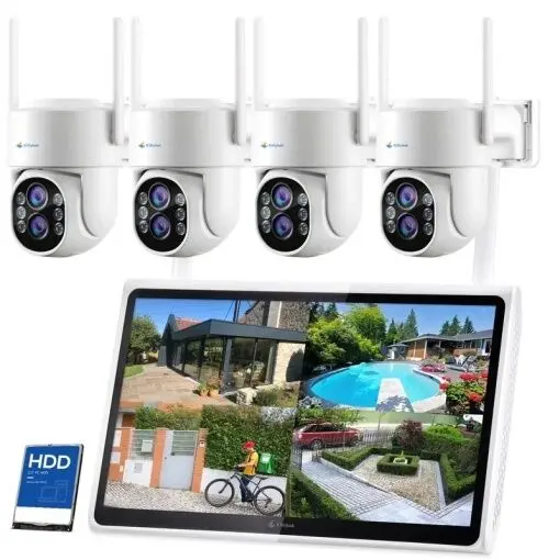 Bolzz Set 4 Smart kamere HD 4K + monitor snimač