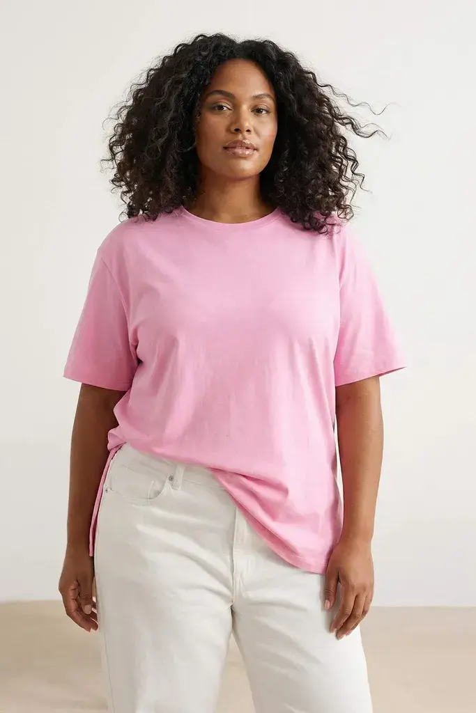 Trendyol Curve Ženska majica Tbbss22Bf0031, Roze