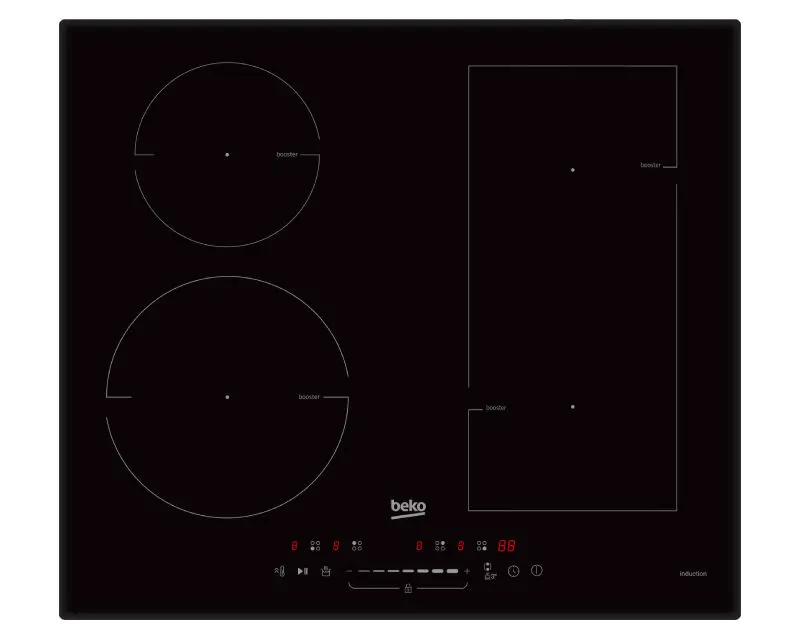 Beko Indukciona ugradna ploča HII 64500 FTO, 4 grejne zone, Crna