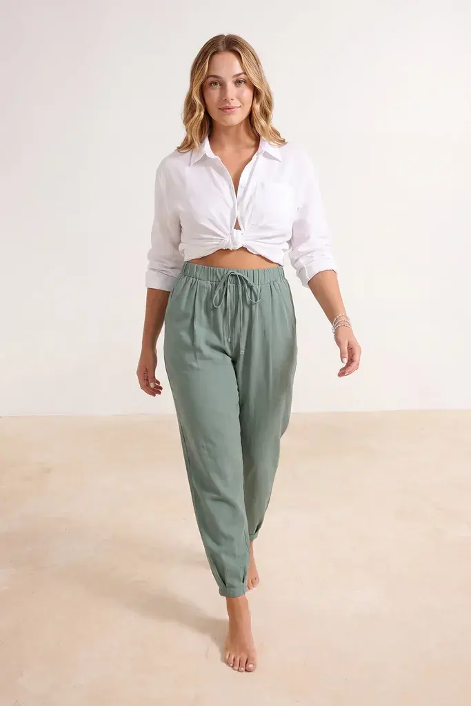 Trendyol Milla Ženske pantalone Tbess23Pl00015, Kaki