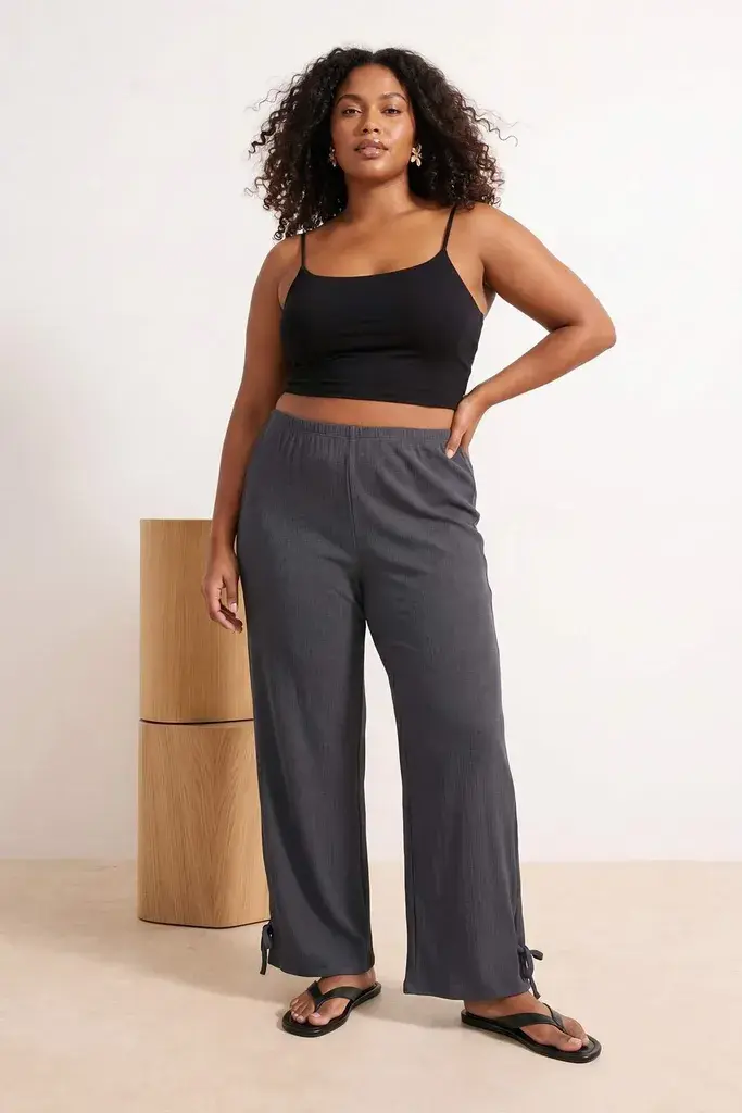 Trendyol Curve Ženske pantalone TBBSS26AR00037, Antracit