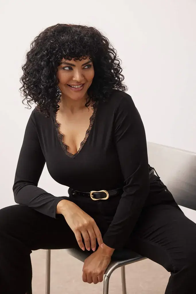 Trendyol Curve Ženski bodi Tbbaw26Cs00001, Crni