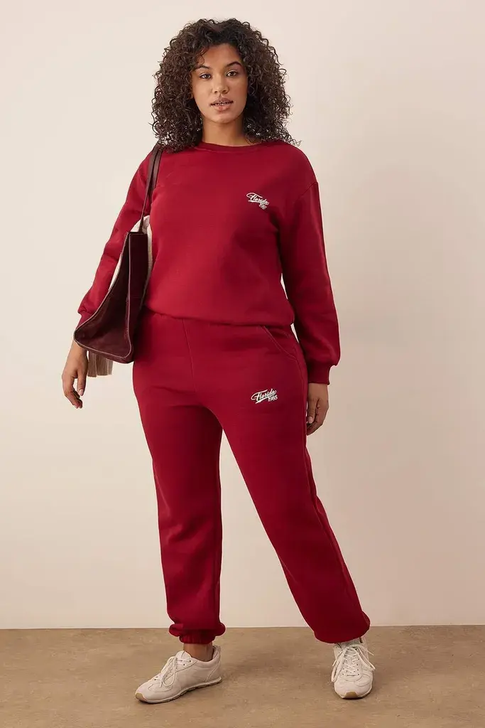 Trendyol Curve Ženski komplet Tbbaw26Ts00015, Bordo