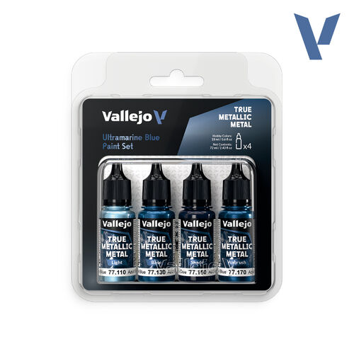 NEW! Vallejo 77263 True Metallic Metal Set - Ultramarine Blue