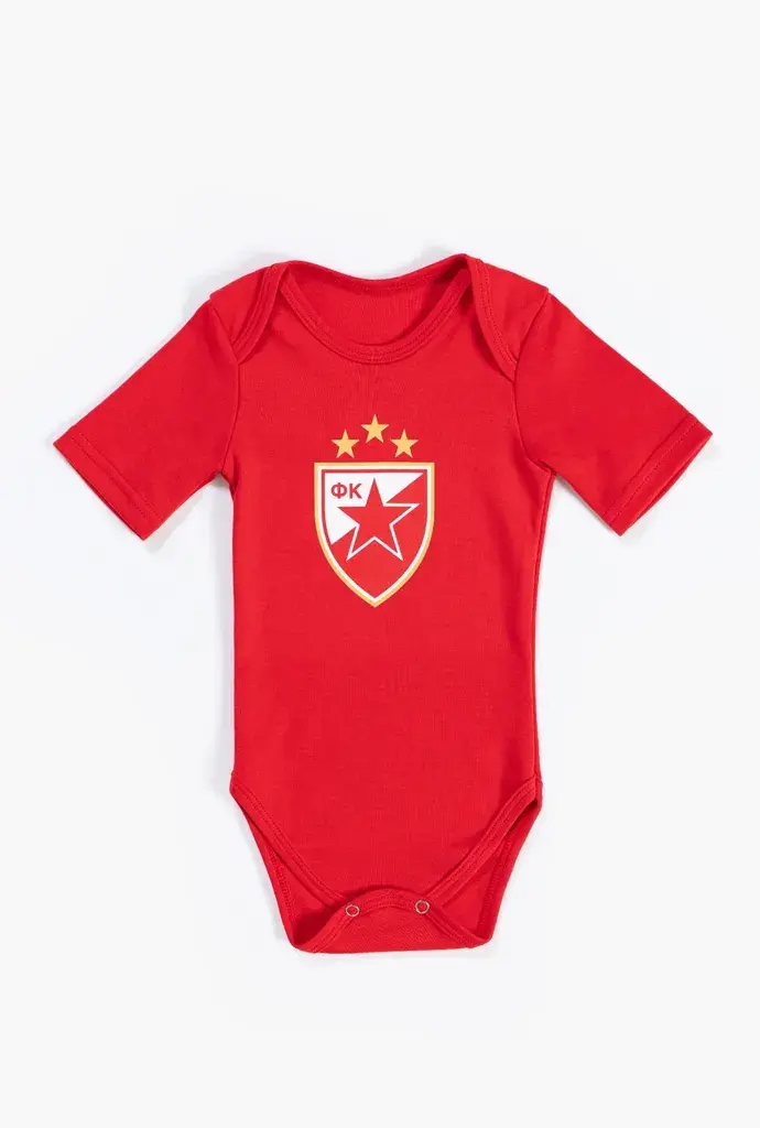 Crvena Zvezda-Stefan Bodi kratkih rukava za bebe Crvena Zvezda, Crveni