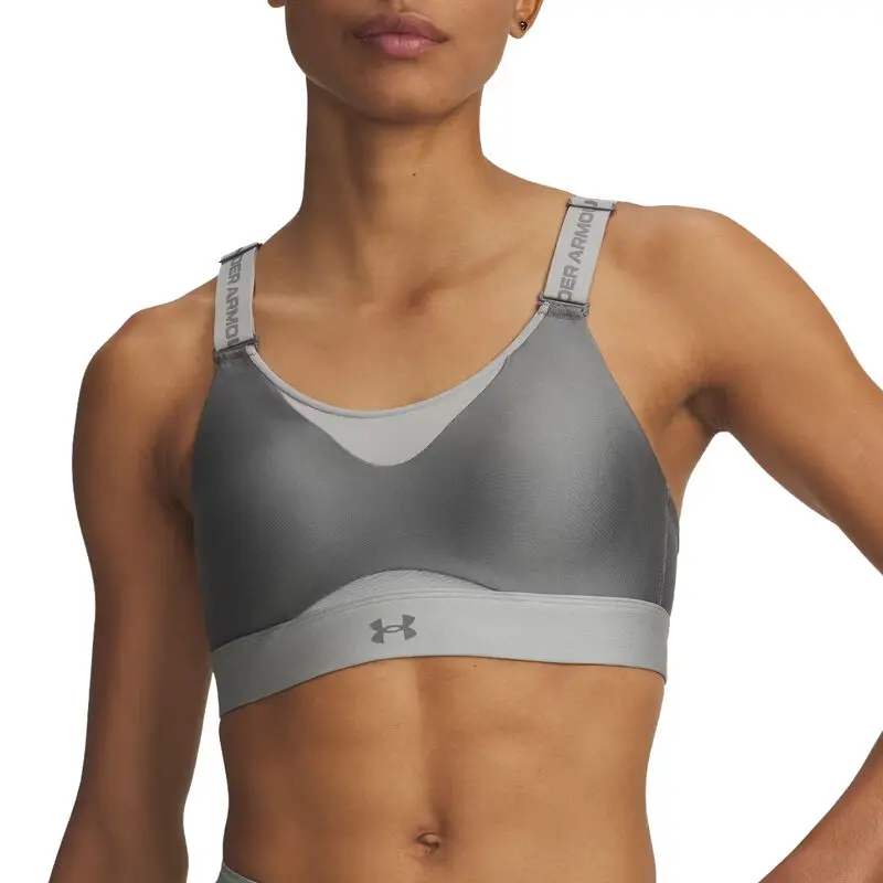 Under Armour Ženski top Ua Infinity High 2.0, Sivi