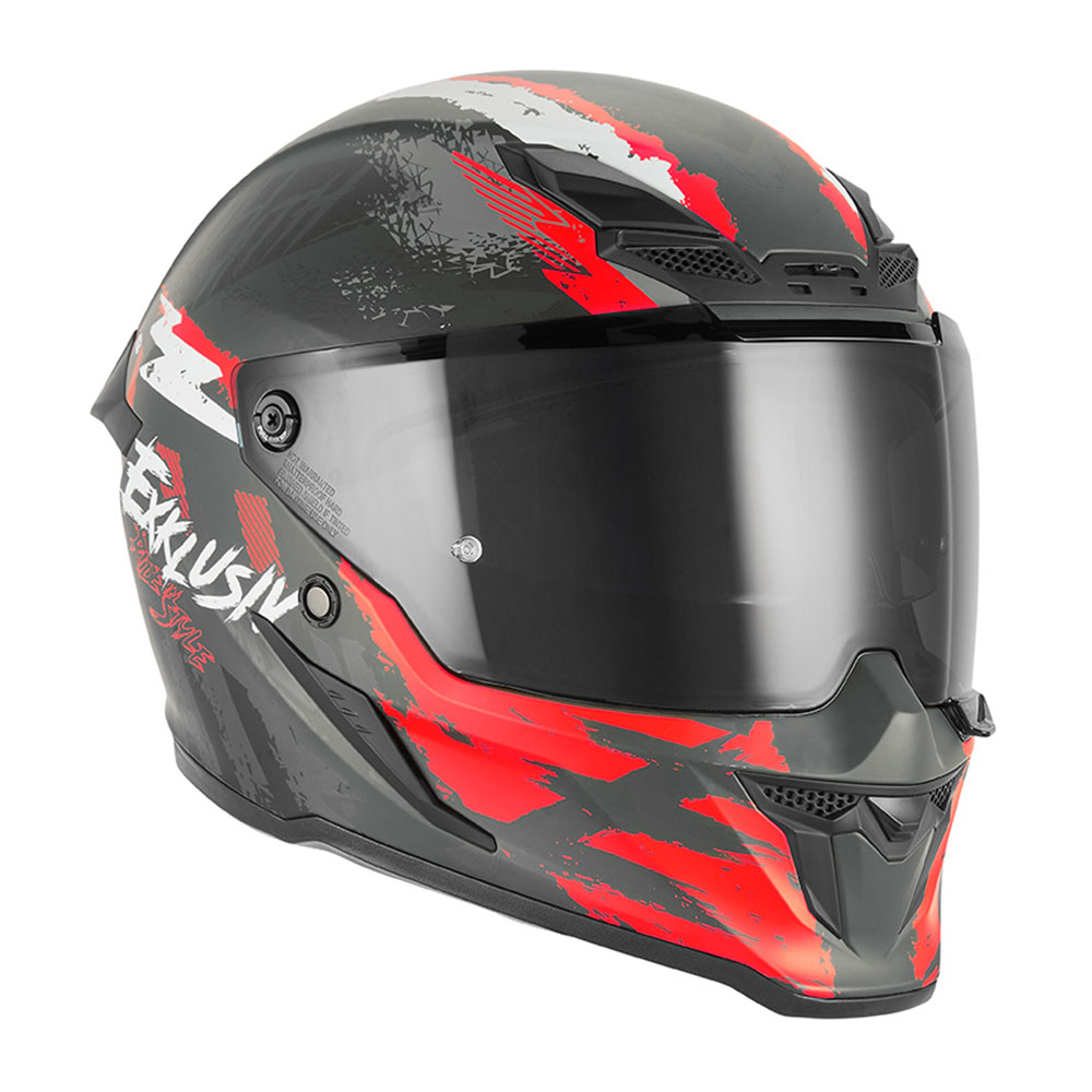 Kaciga NOX EXKLUZIV GOLIATH CUT Full Face mat crno crvena