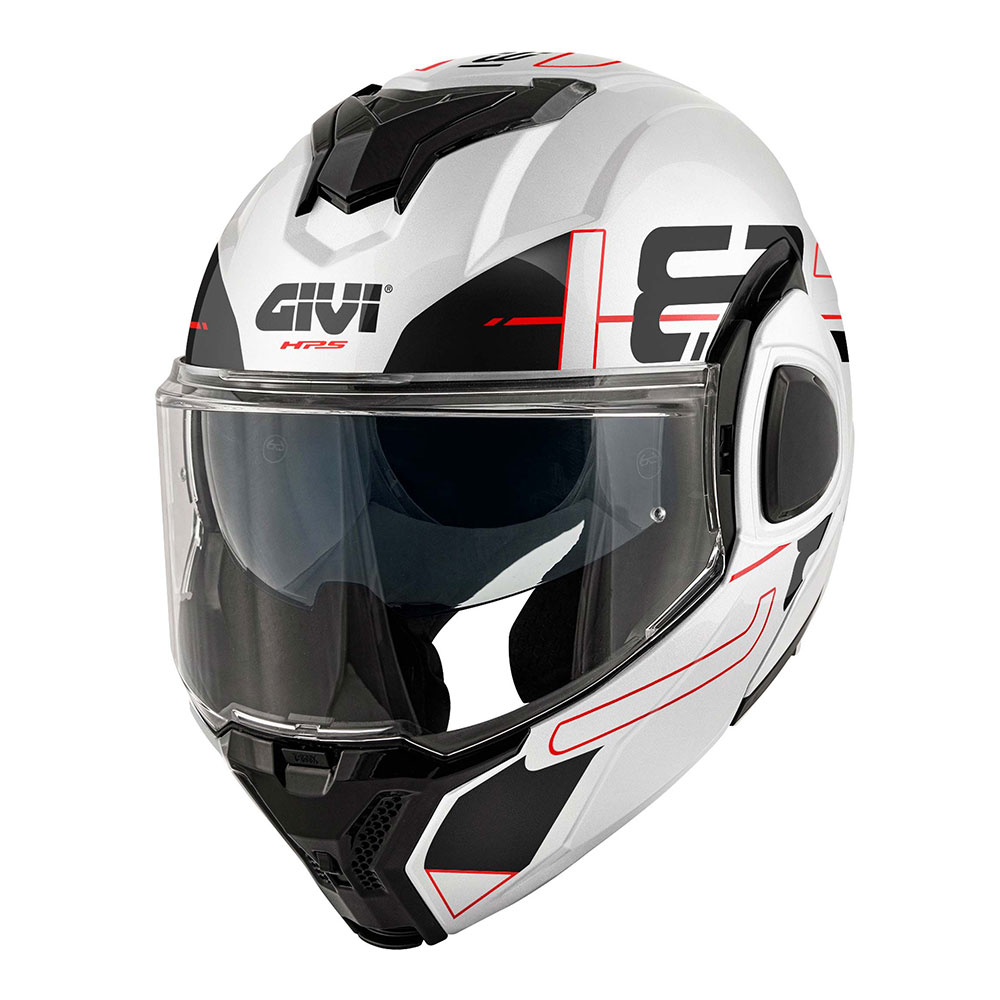 Kaciga GIVI Flip Up X36 VERTIGO belo crno crvena