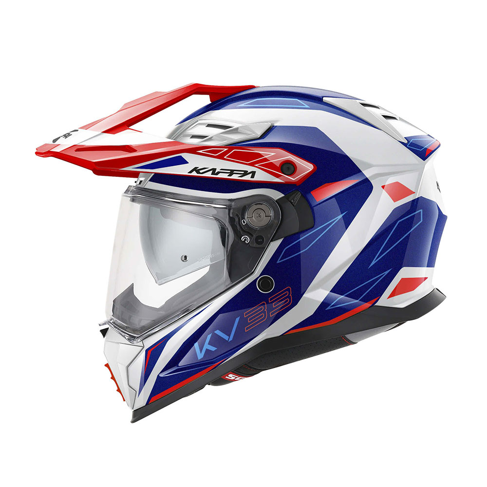 Kaciga Kappa Enduro KV33 WIZARD belo plavo crvena