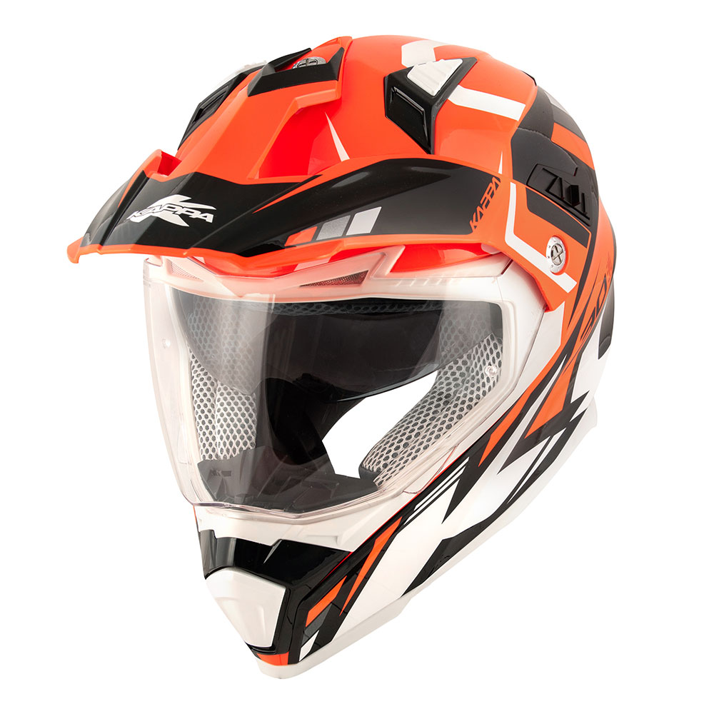 Kaciga Kappa Enduro KV30R GRAYER narandžasto crna