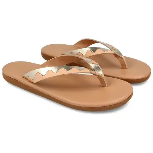 Ancient Greek Sandals Ženske japanke AMMOS-002, Smeđe