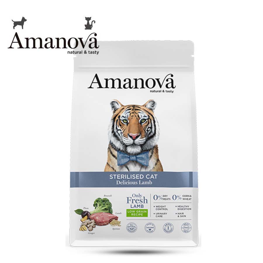 Amanova Adult Cat Sterilised Delicious Lamb, Grain Free hrana za sterilisane mačke sa svežom jagnjetinom - 4kg