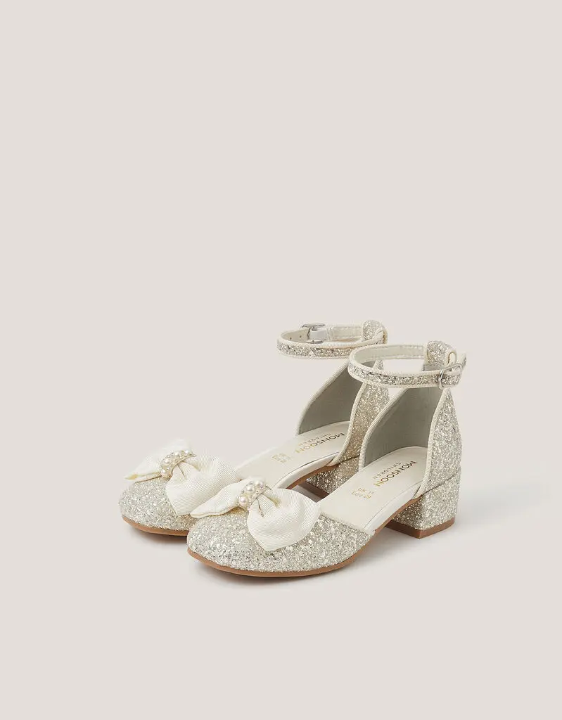 Monsoon Children Cipele za devojčice Glitter Chunky, Boja slonovače