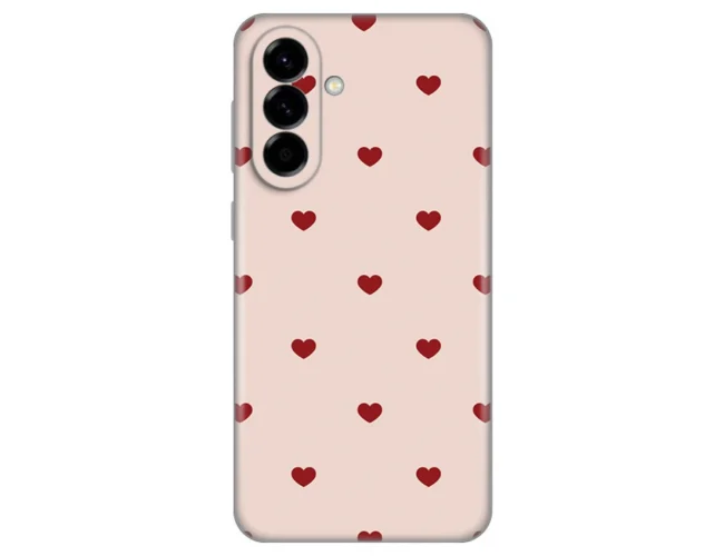 Red Silikonska Print maska za mobilni telefon Samsung A57 5G bež sa srcima