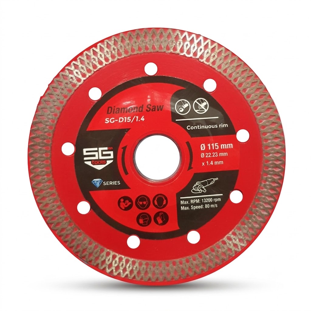 Dijamantska ploča za rezanje granitne keramike 115 mm SG TOOLS SG-D115/1.4