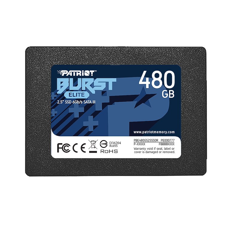 Patriot Burst Elite 480GB 2.5" SATA III (PBE480GS25SSDR) SSD disk