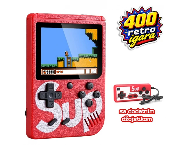 Red Gameboy SUP400 konzola za igranje crvena