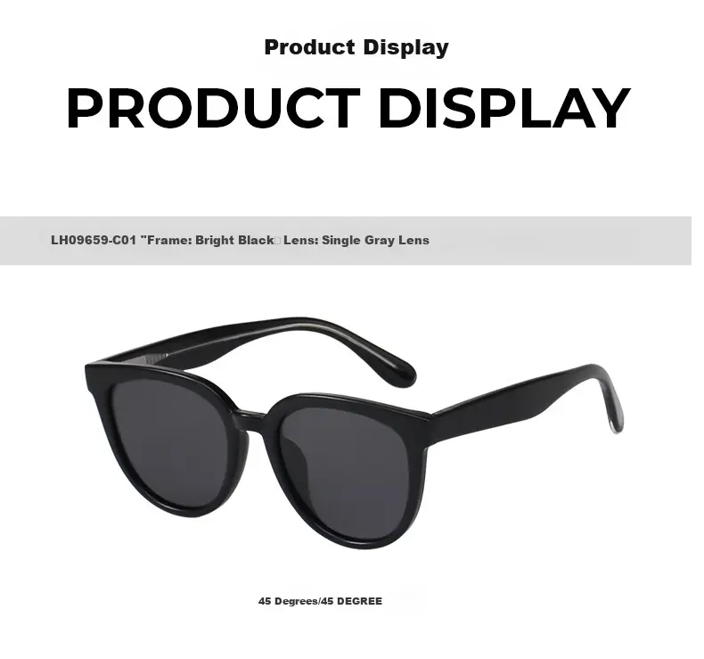 Loho Unisex naočare za sunce, Crne