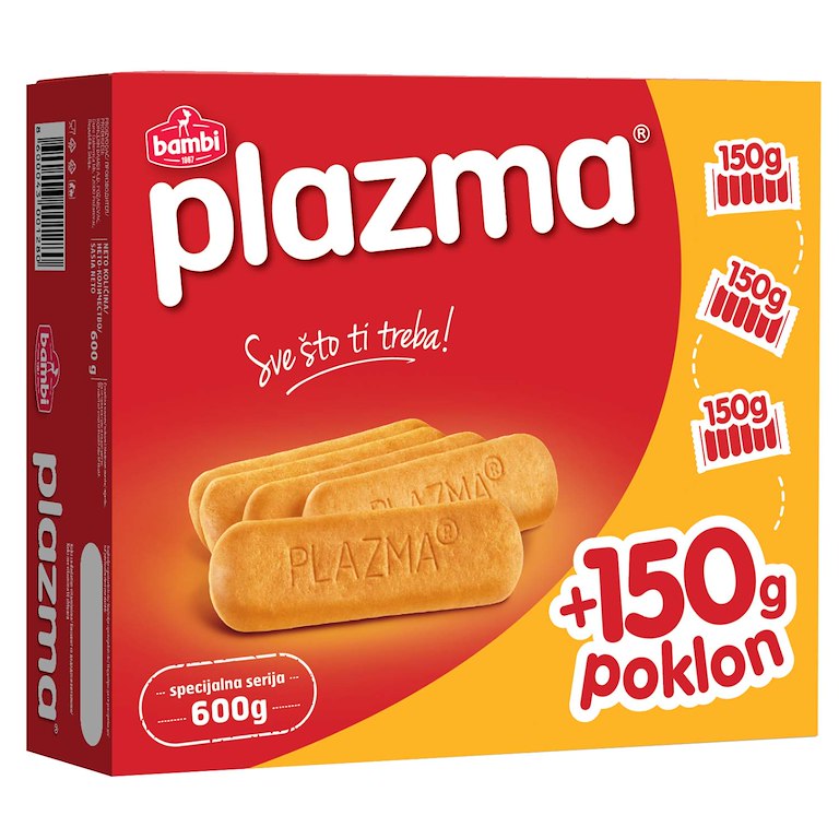 Plazma keks dedicated 3x150g+150g plazma
