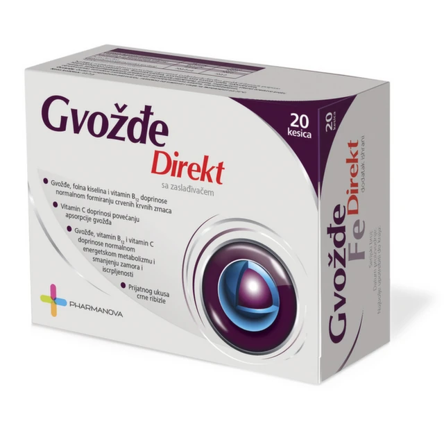 Gvožđe Direkt prašak, 20 kesica