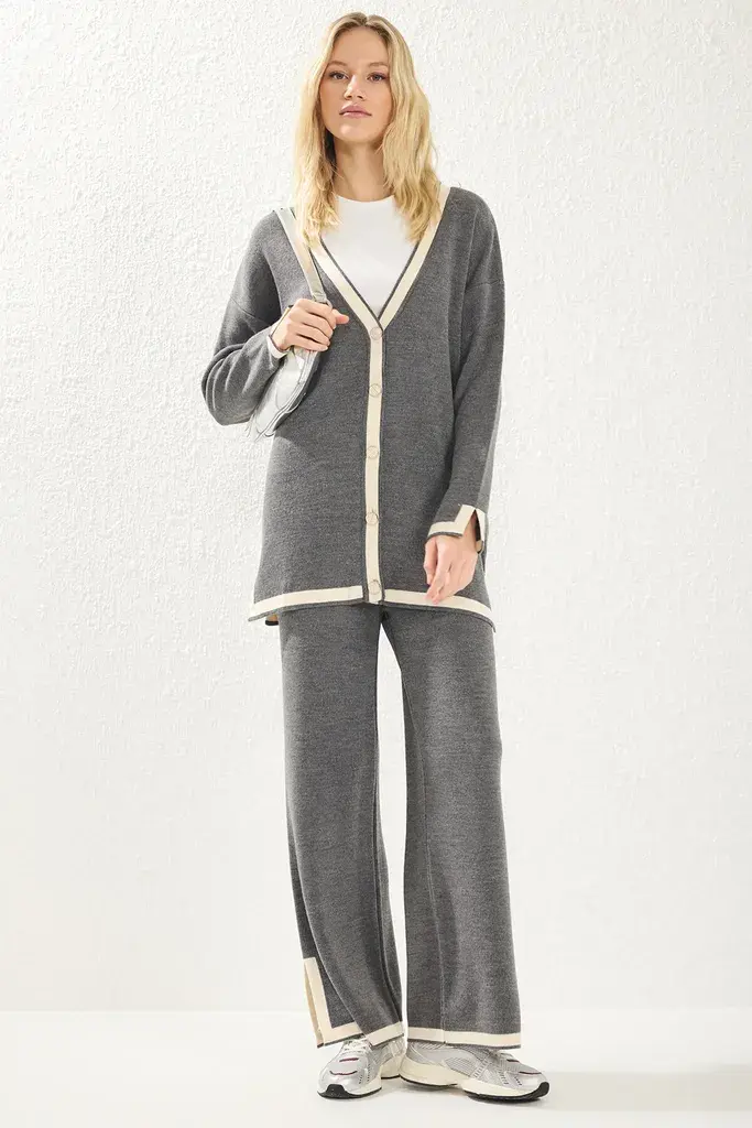 Trendyol Modest Ženski komplet Tctaw25Us00019, Tamnosivi