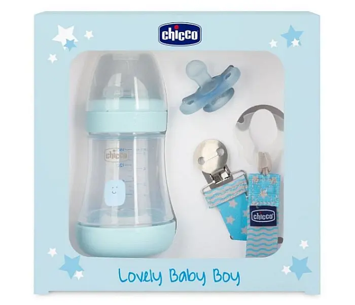 Chicco set Perfect5 plavi silikon 150 ml