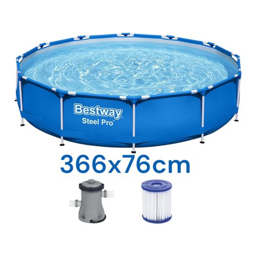 BESTWAY BAZEN+PUMPA 56681 366X76CM STEEL PRO