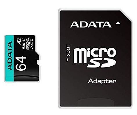 Memorijska kartica UHS-I U3 MicroSDXC 64GB V30S class 10 + adapter AUSDX64GUI3V30SA2-RA1