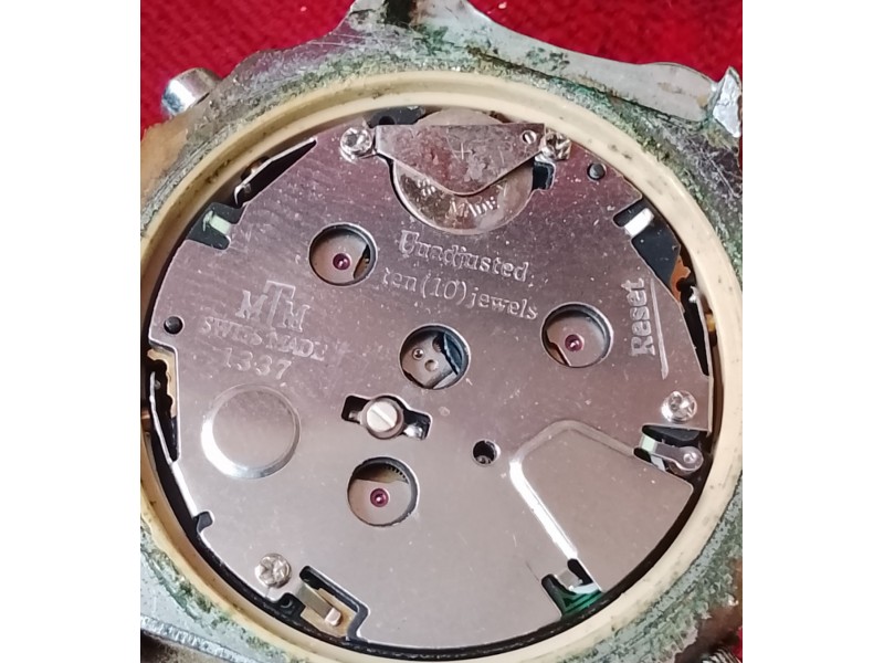 VINTAGE MIREXA SWISS 1337 RATNI STIL SAT HRONOGRAF
